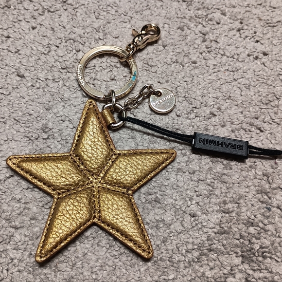 Brahmin | Accessories | Brahmin Star Key Fob Key Ring Gold Genuine ...